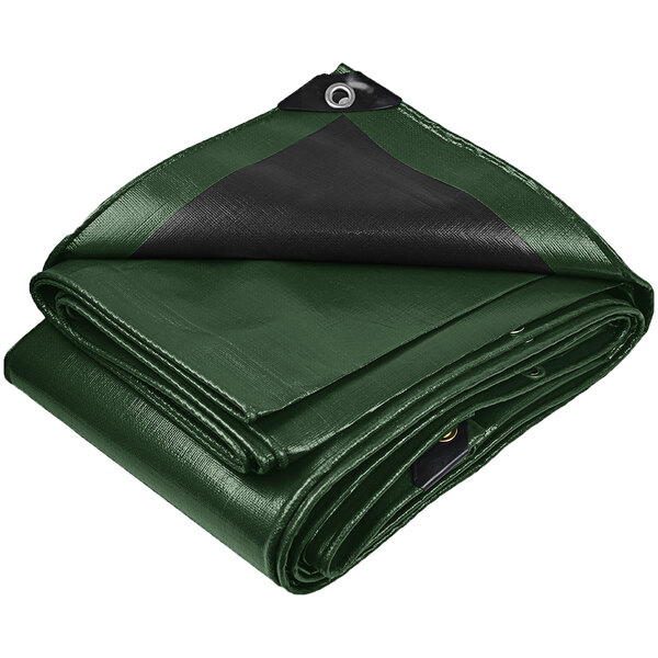 ProTarp 9' x 12' Green / Black Extreme Heavy-Duty Weatherproof 22 Mil ...