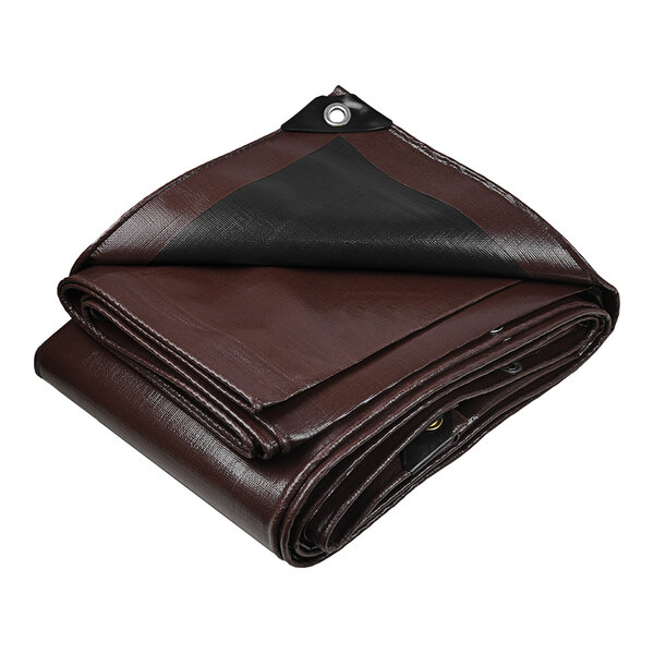 ProTarp 12' x 16' Brown / Black Extreme Heavy-Duty Weatherproof 22 Mil ...