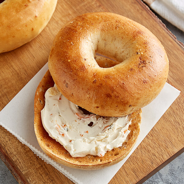 Original Bagel Frozen New York Style Onion Bagel 4.5 oz. - 75/Case