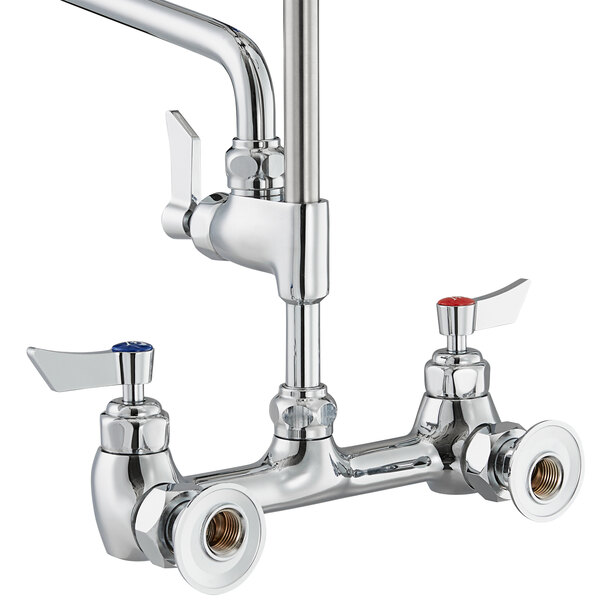 Waterloo 1.15 GPM Wall-Mounted Pre-Rinse Faucet with 8" Centers and 6 ...