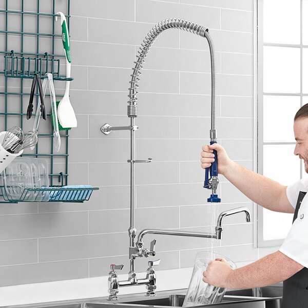 Waterloo 1.15 GPM Deck-Mounted Pre-Rinse Faucet with 8" Centers and 18 ...