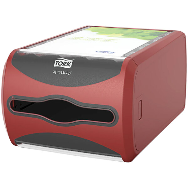 Tork Xpressnap 6436000 Red Countertop Interfold Napkin Dispenser N4