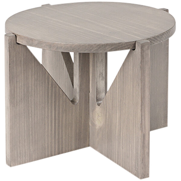 Cal-Mil Aspen 10" x 8" Round Gray Pine Display Riser