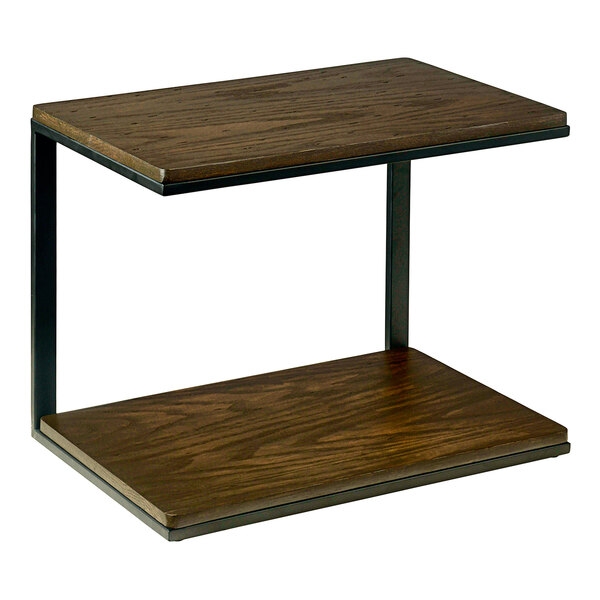Cal-Mil Heritage 18" x 12" x 14 1/2" 2-Tier Dark Oak Shelf Display ...