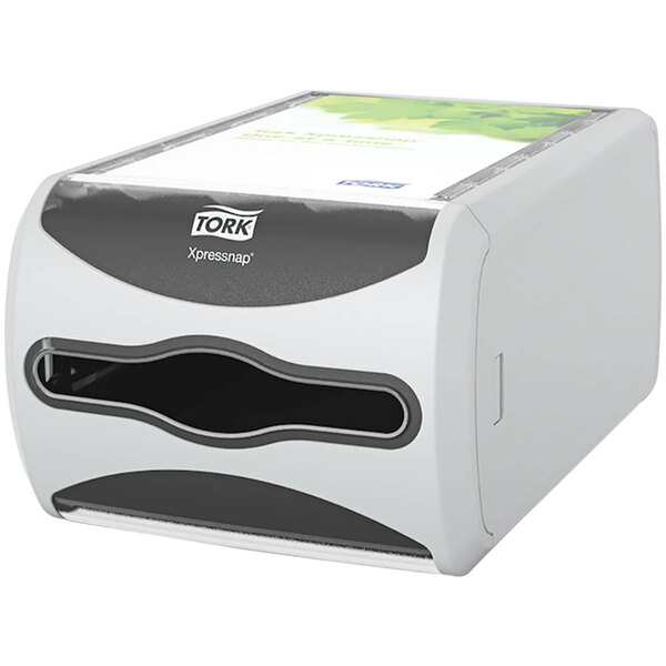 Tork Xpressnap 6434000 Gray Countertop Interfold Napkin Dispenser N4