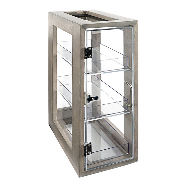 Cal-Mil Aspen 13" x 8" x 20 1/2" 3-Tier Gray Pine Bread Display Case ...