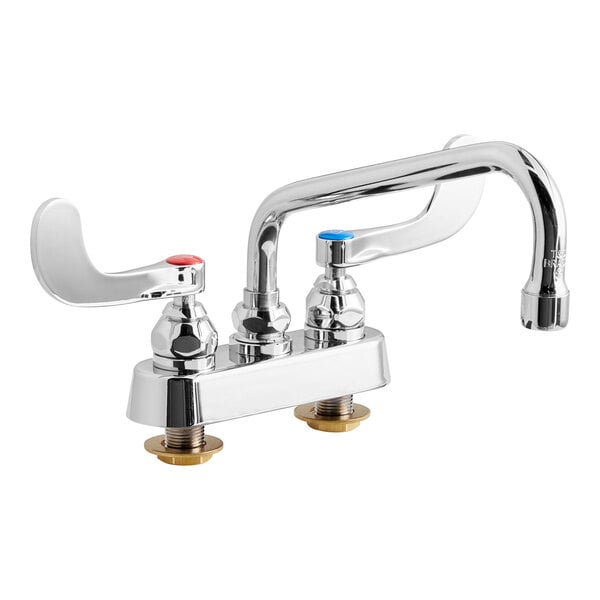 T&S B-1111-WH4 Deck Mount Workboard Faucet with Wrist Action Handles ...