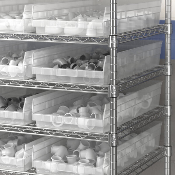 Regency Clear Shelf Bin, 23 5/8" x 11 1/8" x 4"