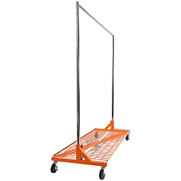 Econoco 60" x 24" Orange Wire Shelf Base Accessory for Garment Z-Rack