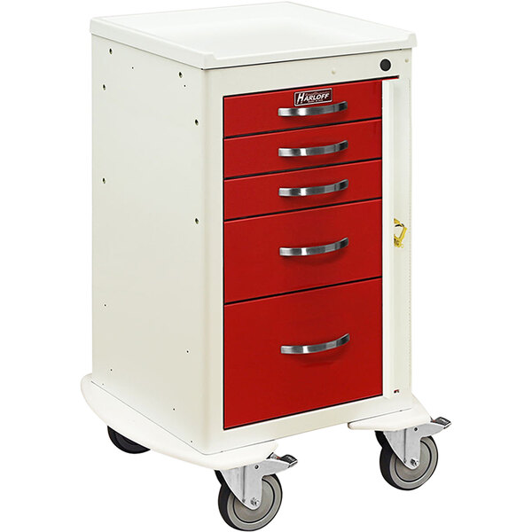 Harloff A-Series 24 3/4" x 22" x 37 1/4" 5-Drawer Aluminum Breakaway ...