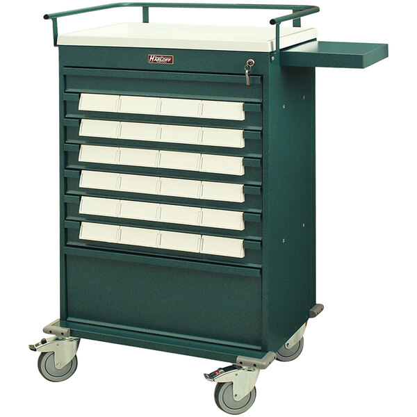 Harloff 29 1/2" x 22 1/2" x 46 3/4" Medication Bin Cart with 24 Bins ...