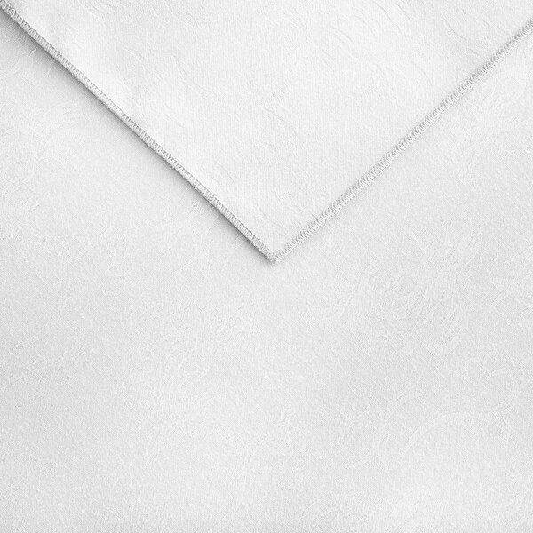Snap Drape Windsor Damask White 52" x 52" 100% Polyester Cloth Table Cover