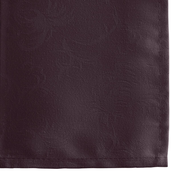 Snap Drape Windsor Damask Chocolate 20" x 20" 100% Polyester Cloth Napkin