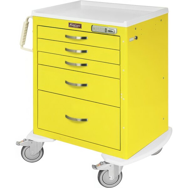 Harloff M-Series 30" x 22" x 37 1/4" 5-Drawer Steel Medical Isolation ...