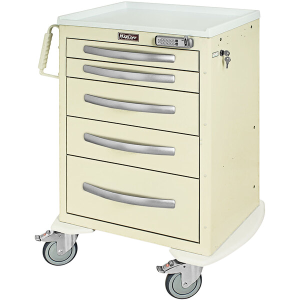 Harloff A-Series 30" x 22" x 40 1/2" 5-Drawer Aluminum Medical ...