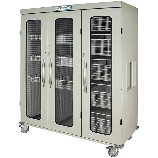 Harloff 60" x 28" x 81" 3-Column Medical Storage Cabinet with Key Lock ...