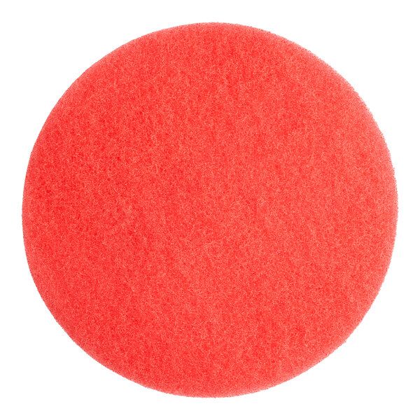 Lavex Basics 13" Red Buffing Floor Machine Pad - 5/Case
