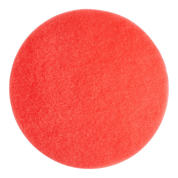 Lavex Basics 20" Red Buffing Floor Machine Pad - 5/Case