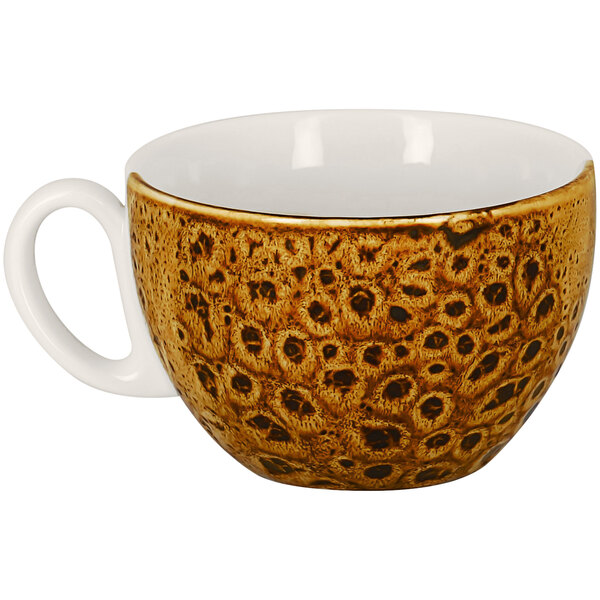 RAK Porcelain Wild 9.45 oz. Brown Porcelain Coffee Cup - 12/Case