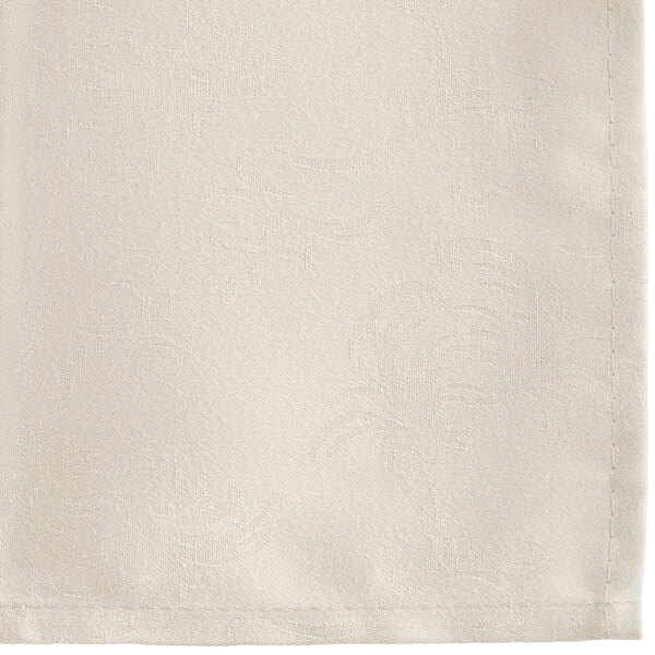 Snap Drape Windsor Damask Ivory 20" x 20" 100% Polyester Cloth Napkin