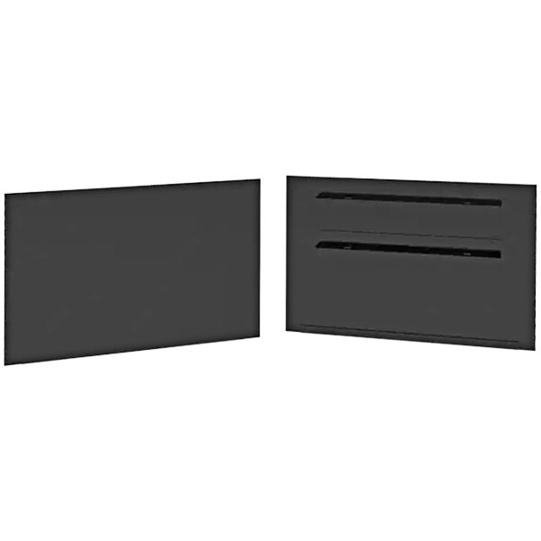 Econoco 15 9/16" x 1 1/8" x 10 1/2" Black End Privacy Panel for Glass ...