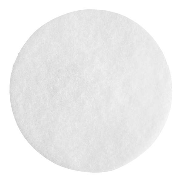 Lavex Basics 13" White Polishing Floor Machine Pad - 5/Case