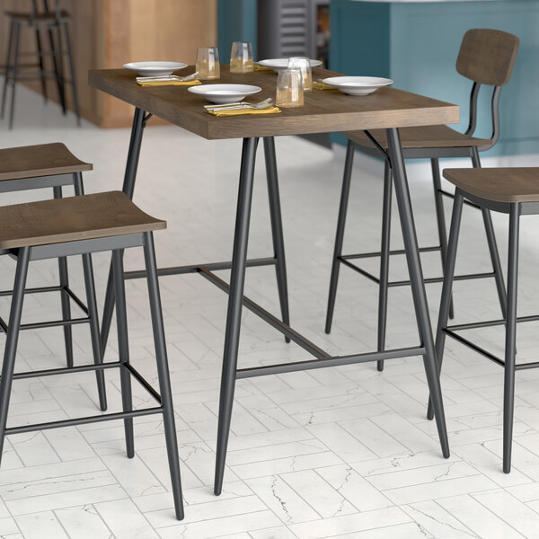 Lancaster Table & Seating Mid-Century 30" x 48" Bar Height Butcher ...