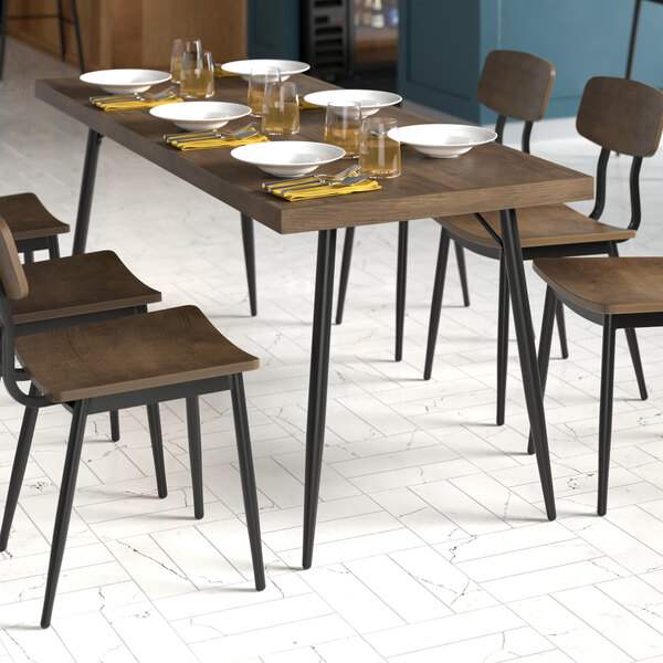 Lancaster Table & Seating Mid-Century 30" x 72" Standard Height Butcher ...