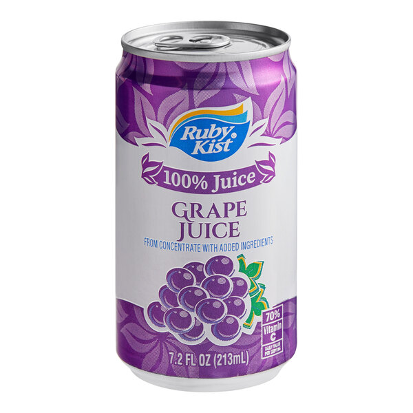 Ruby Kist Grape Juice 7.2 fl. oz. Can - 24/Case