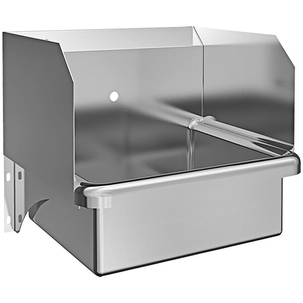 Sani-Lav 7070 20" x 17 1/2" Wall Mounted Hand Sink with Side Splashes ...