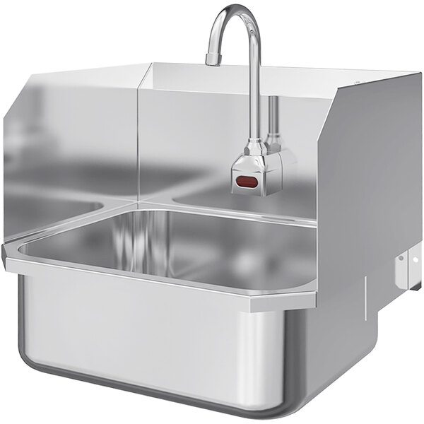 Sani-Lav ESB2-507L 19" x 18" Wall Mounted Hands-Free Sink with 1 ...