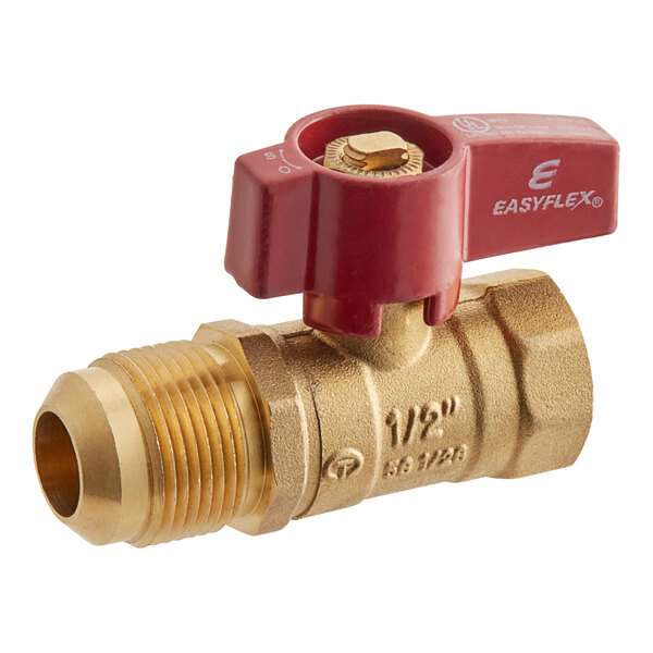 Easyflex G014-11 3/8" Zinc-Plated Steel Gas Valve with 1/2" Female NPT ...