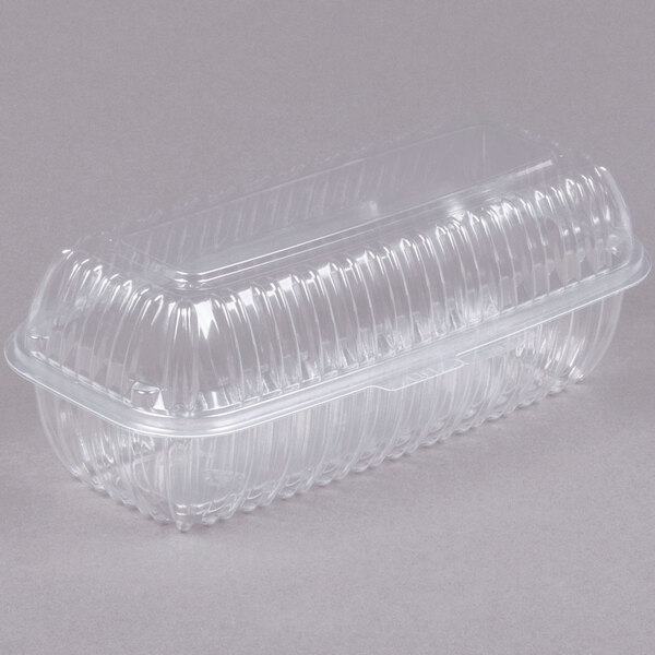 Dart C99HT1 ClearSeal 9 7/8" x 5" x 3 1/2" Hinged Lid Plastic Hoagie ...