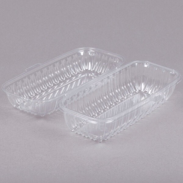 Dart C99HT1 ClearSeal 9 7/8" x 5" x 3 1/2" Hinged Lid Plastic Hoagie ...