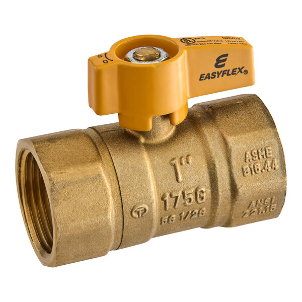 Easyflex GV-100 Brass Gas Valve with 1" Female NPT Connections