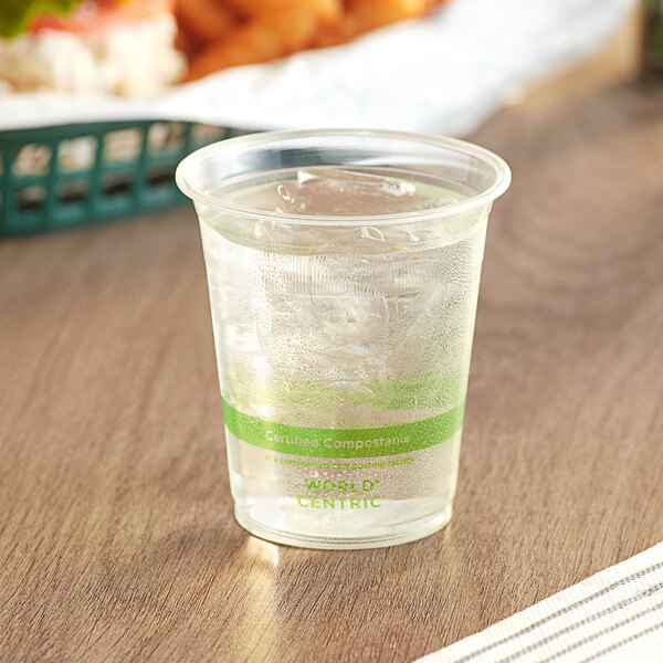 World Centric 7 oz. PLA Plastic Compostable Cold Cup - 2000/Case