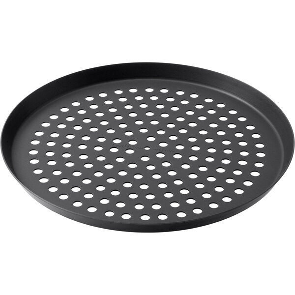 LloydPans 12" Perforated Aluminum Cutter Pizza Pan with Pre Seasoned ...