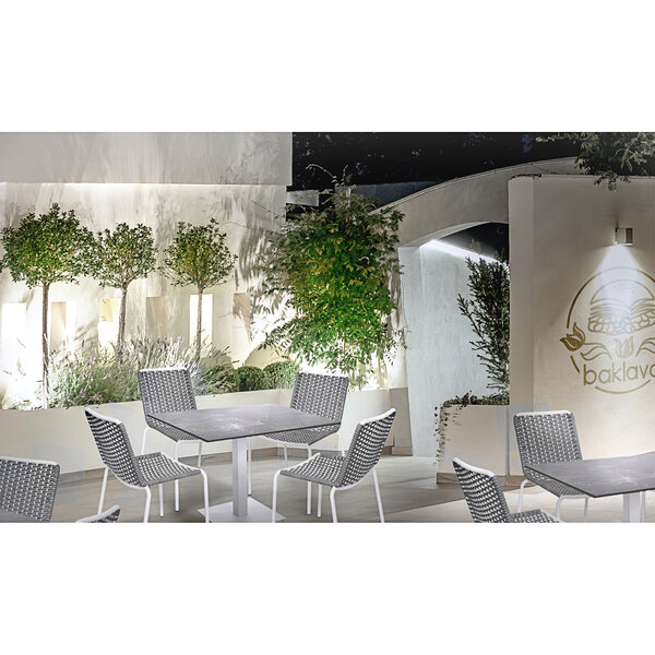 BFM Seating Tribeca 36" x 36" Square Pietro Composite Laminate Outdoor ...