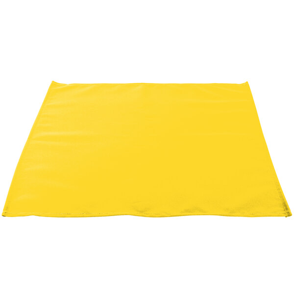 Intedge Yellow 65/35 Polycotton Blend Cloth Napkins, 22" x 22" - 12/Pack