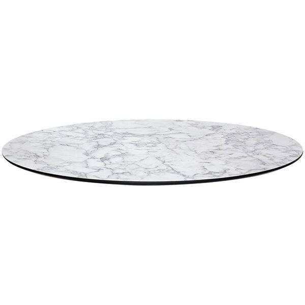 BFM Seating Tribeca 36" Round Carrera Composite Laminate Outdoor Table ...