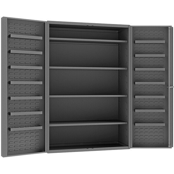 Durham Mfg 14 Gauge 48" x 24" x 72" 4-Shelf Steel Storage Cabinet with ...