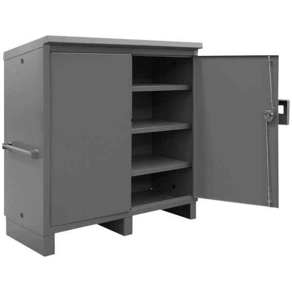 Durham Mfg 64 1/8" x 28 1/16" x 62 7/8" 3-Shelf Lockable Job Site ...