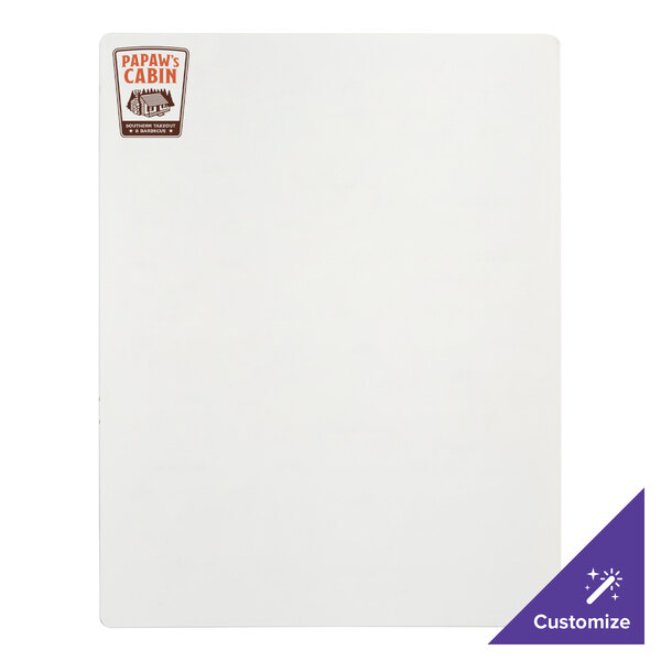 Choice 8 1/2" x 11" Rounded Corner Customizable Waterproof Menu