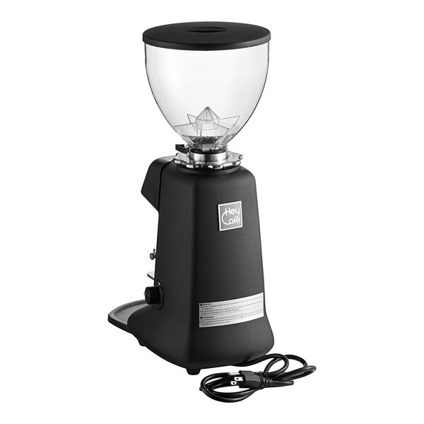 HeyCafe Buddy 2.6 lb. Black On-Demand Espresso Grinder - 110V