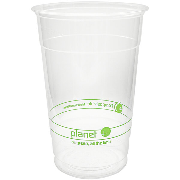 Stalk Market Planet+ PLA-20 20 oz. PLA Plastic Compostable Cold Cup ...