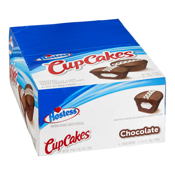 Hostess CupCakes Single Serve Chocolate Dessert 2-Count 3.17 oz. - 36/Case