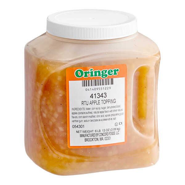 Oringer Apple Dessert / Sundae Topping 3/4 Gallon - 3/Case