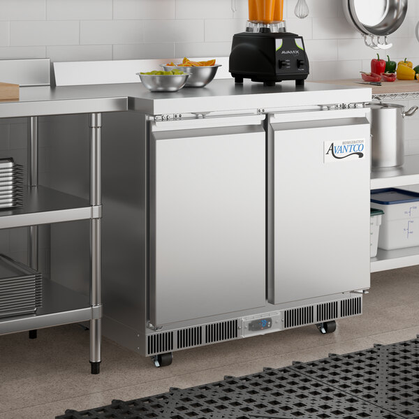 Avantco ZWT-36F-HC 36" Front Breathing Worktop Freezer with 3 1/2 ...