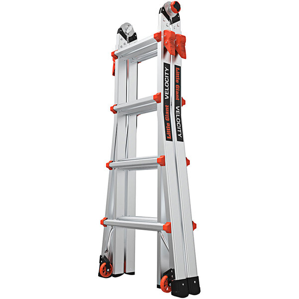 Little Giant Velocity 9' - 15' Type 1A Aluminum Articulated Extendable ...