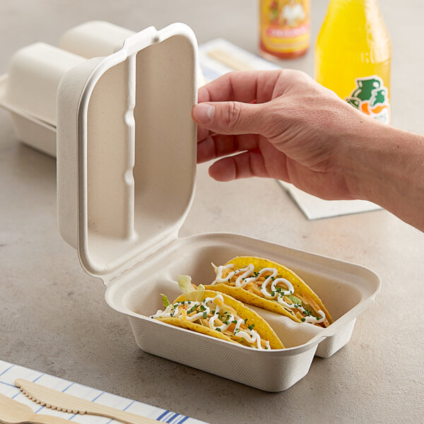 World Centric No PFAS Added 2-Compartment Compostable Fiber Taco ...